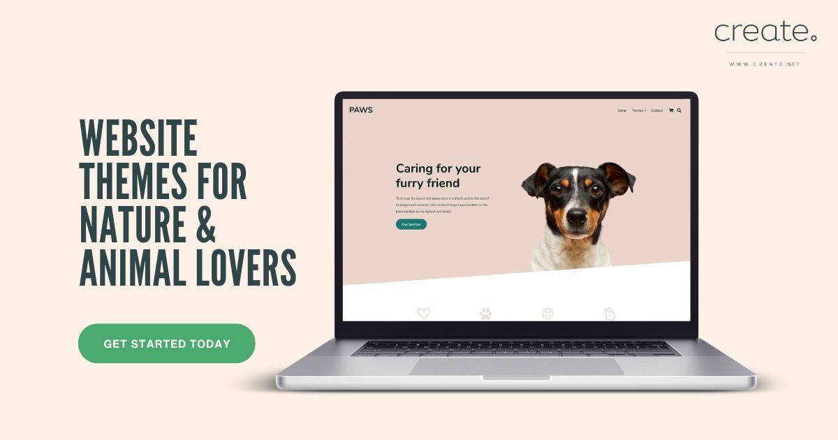 Website Templates for pet care services, eco-businesses & nature lovers.