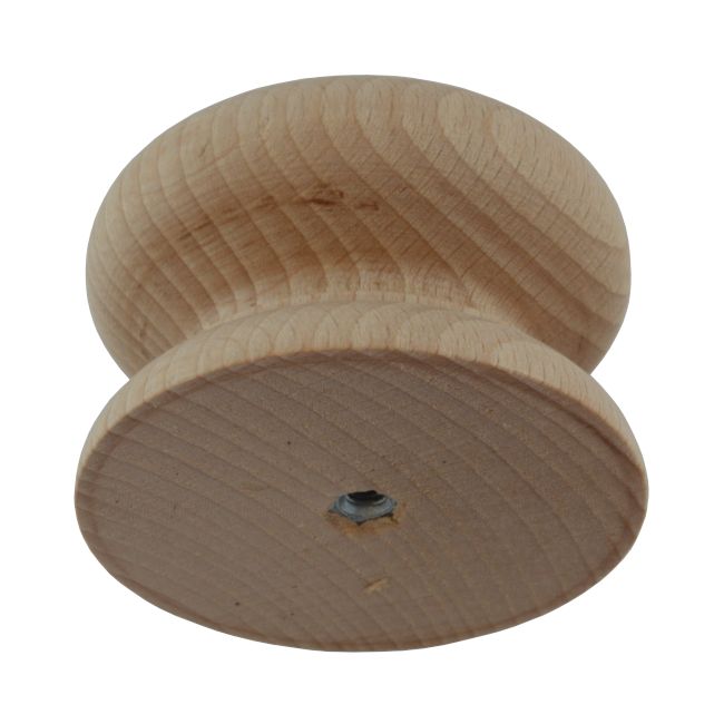 Large Victorian Style Hardwood Beech Door Drawer Knobs 55mm 2¼" Diameter