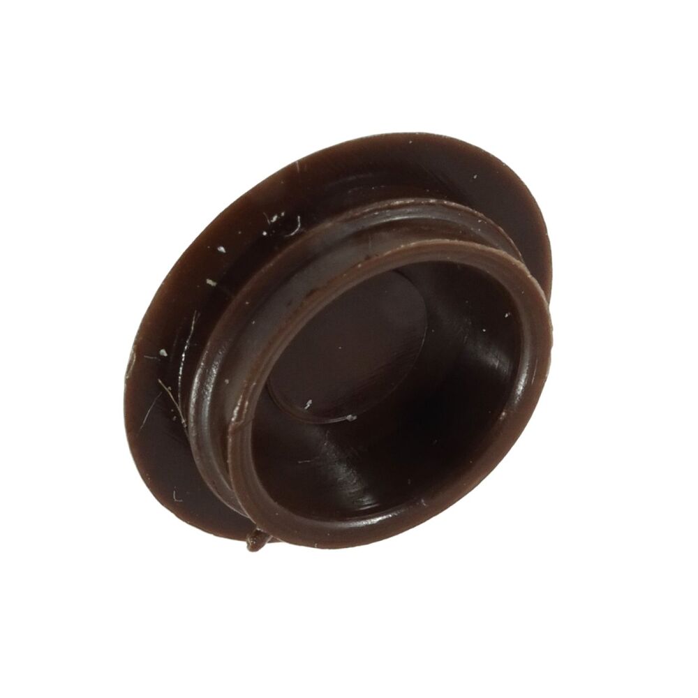 Slim Dark Brown Plastic 10mm Cover Cap - Pack of 50