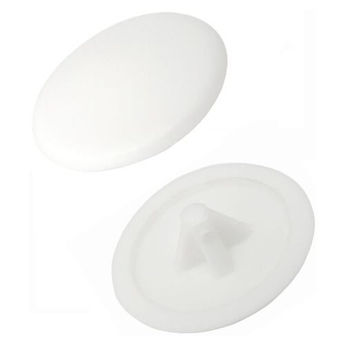 Plastic Cover Cap for 3mm Holes - White - Pack of 50