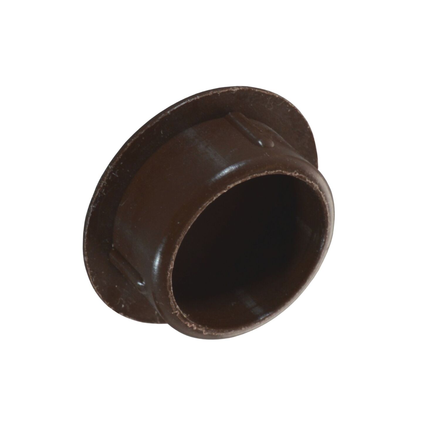 15mm Diameter Plastic Cover Cap (Dark Brown) - Pack of 12
