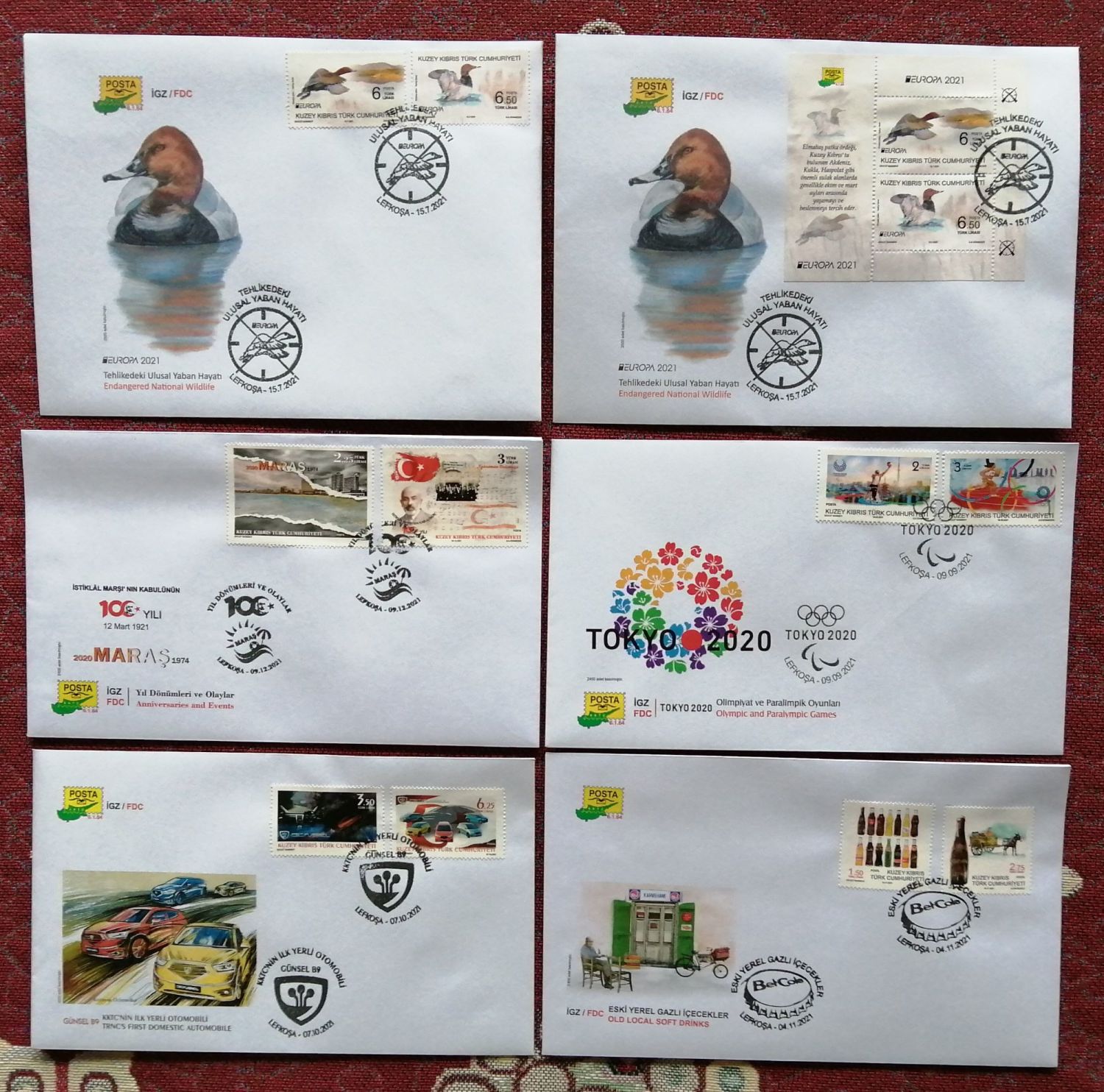 North Cyprus Stamps 2020 - First Day Covers | FDCs