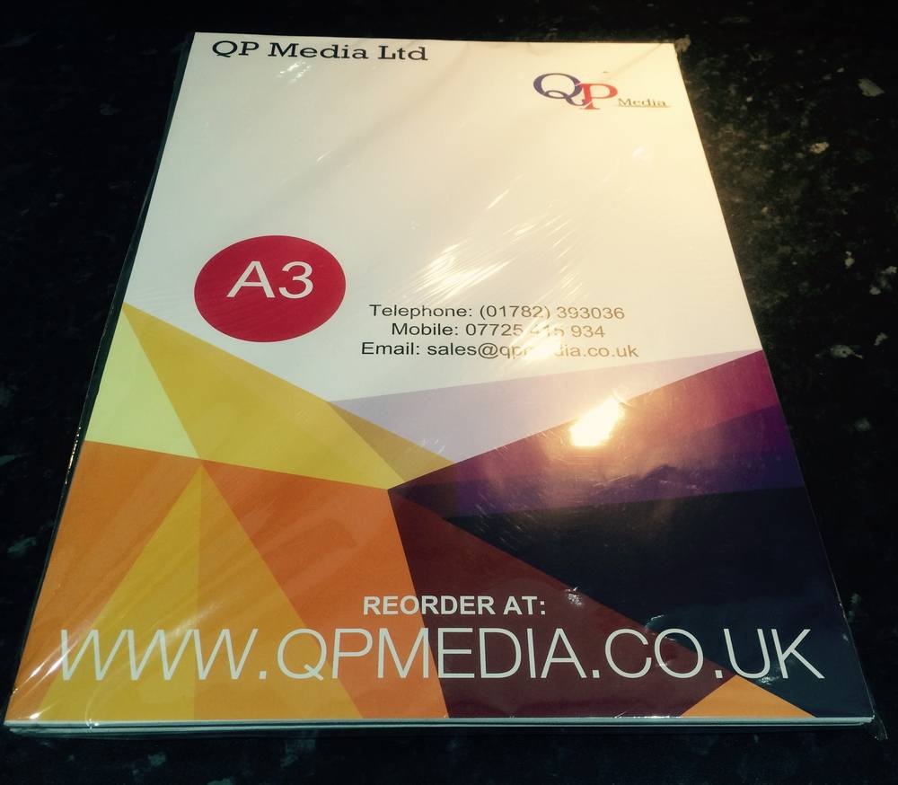 a3 gloss white self adhesive vinyl sticker paper 120gsm qp media inkjet ...