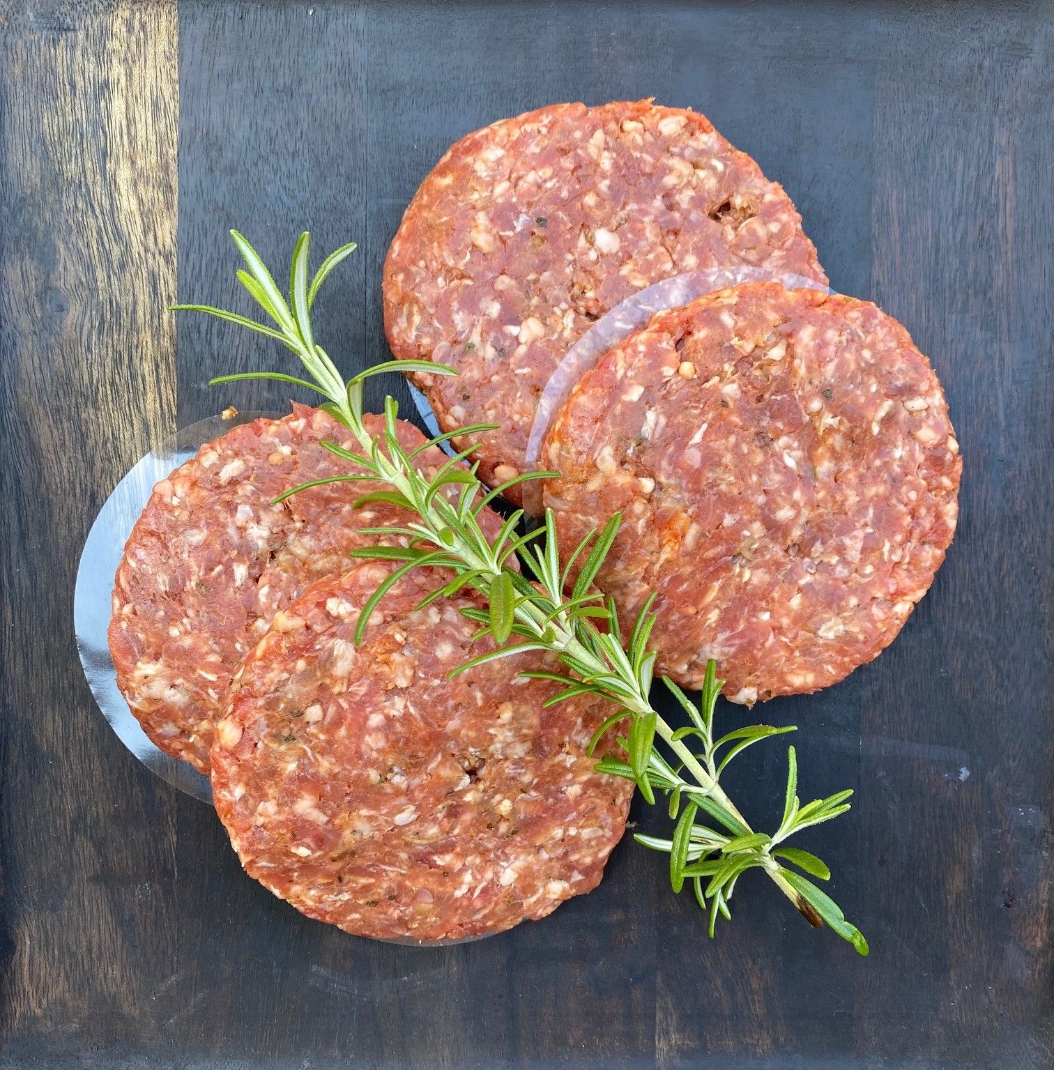 Sauls own lamb and mint burgers