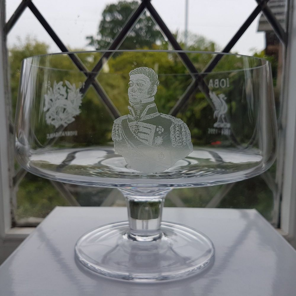 indefatigable reunion engraved glass prize