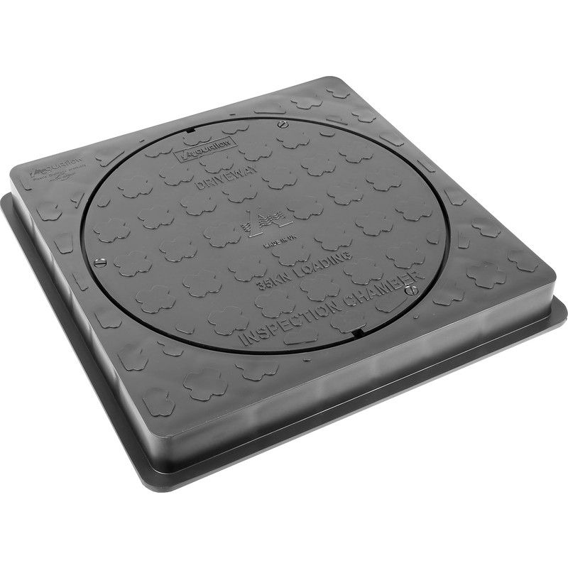 Underground Square Plastic Cover & Frame 320mm - PDC