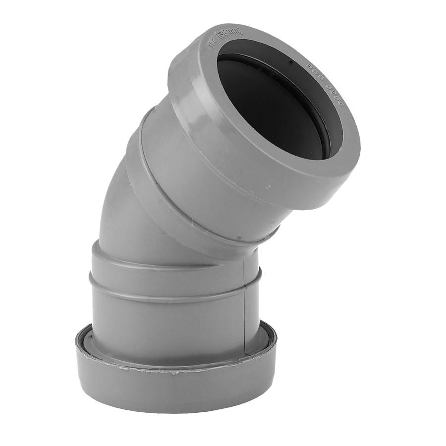 40mm Grey Push Fit Waste 135 Bend - PDC