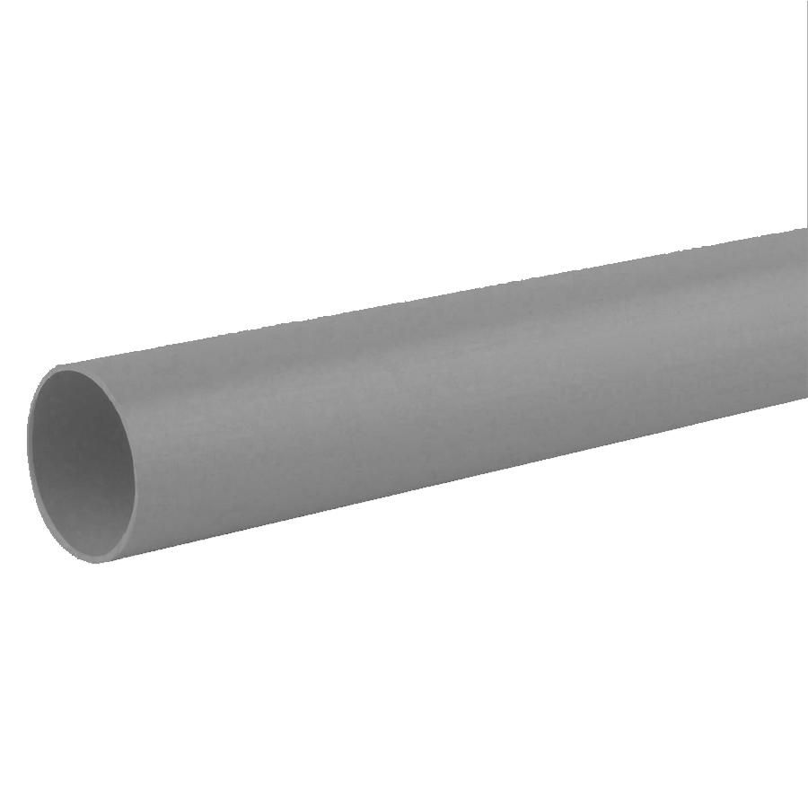 Grey 40mm Waste 3 Metre Single Socket Pipe - PDC
