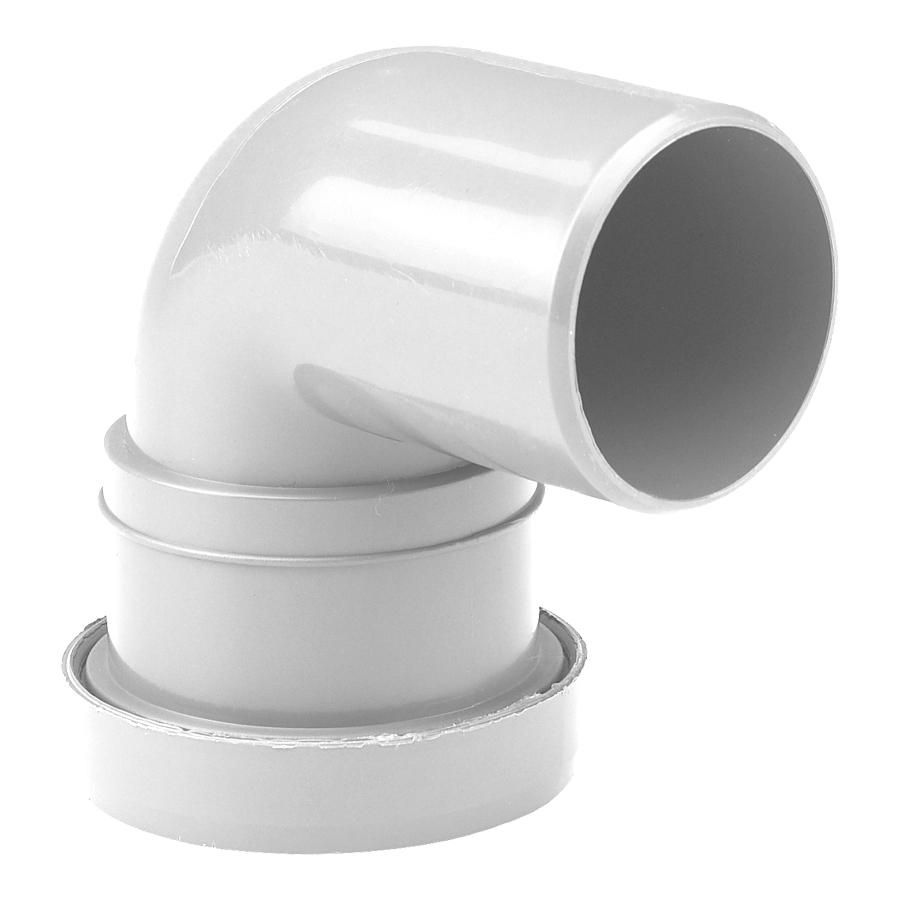 White 40mm Push Fit Waste 92 Spigot Bend - PDC