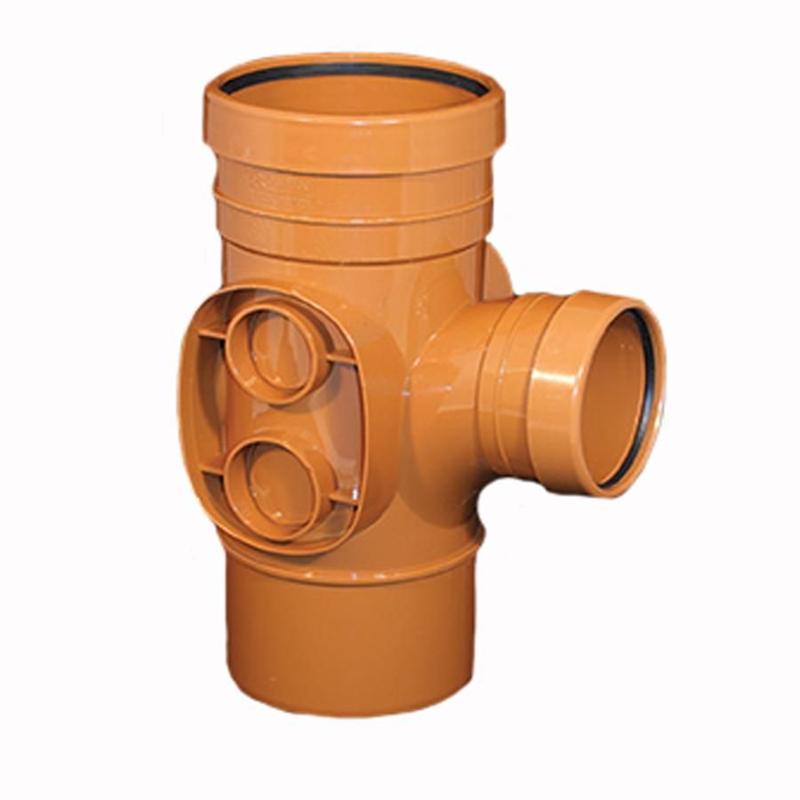 Underground 160mm 90 Double Socket Branch Reduced 110mm Outlet - PDC