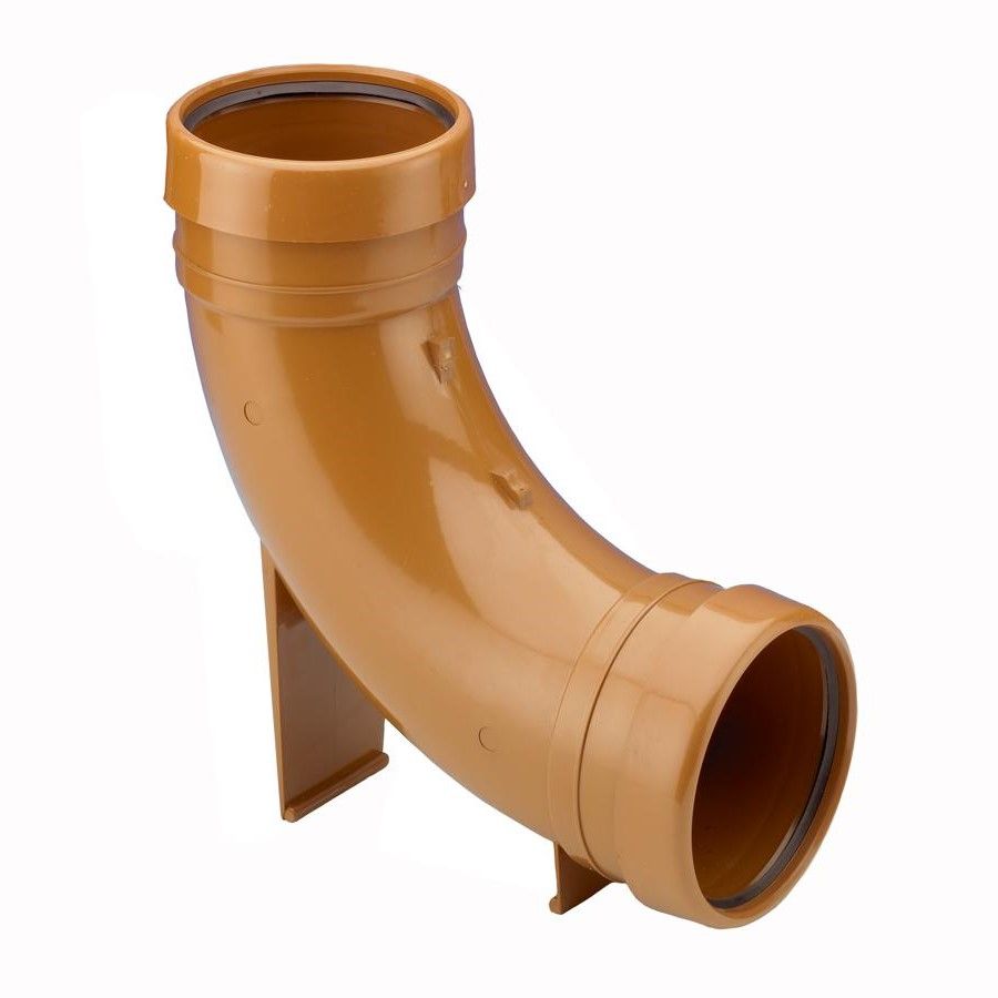 Terracotta Underground 110mm 87.5 Degree Double Socket Rest Bend - PDC