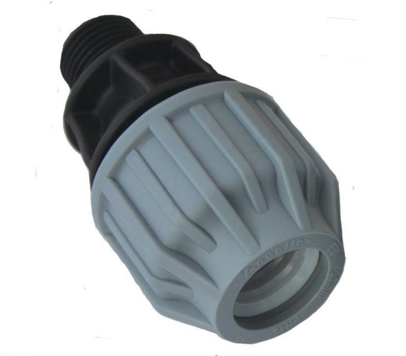 MDPE Male Coupling 25mm x 1/2" - PDC