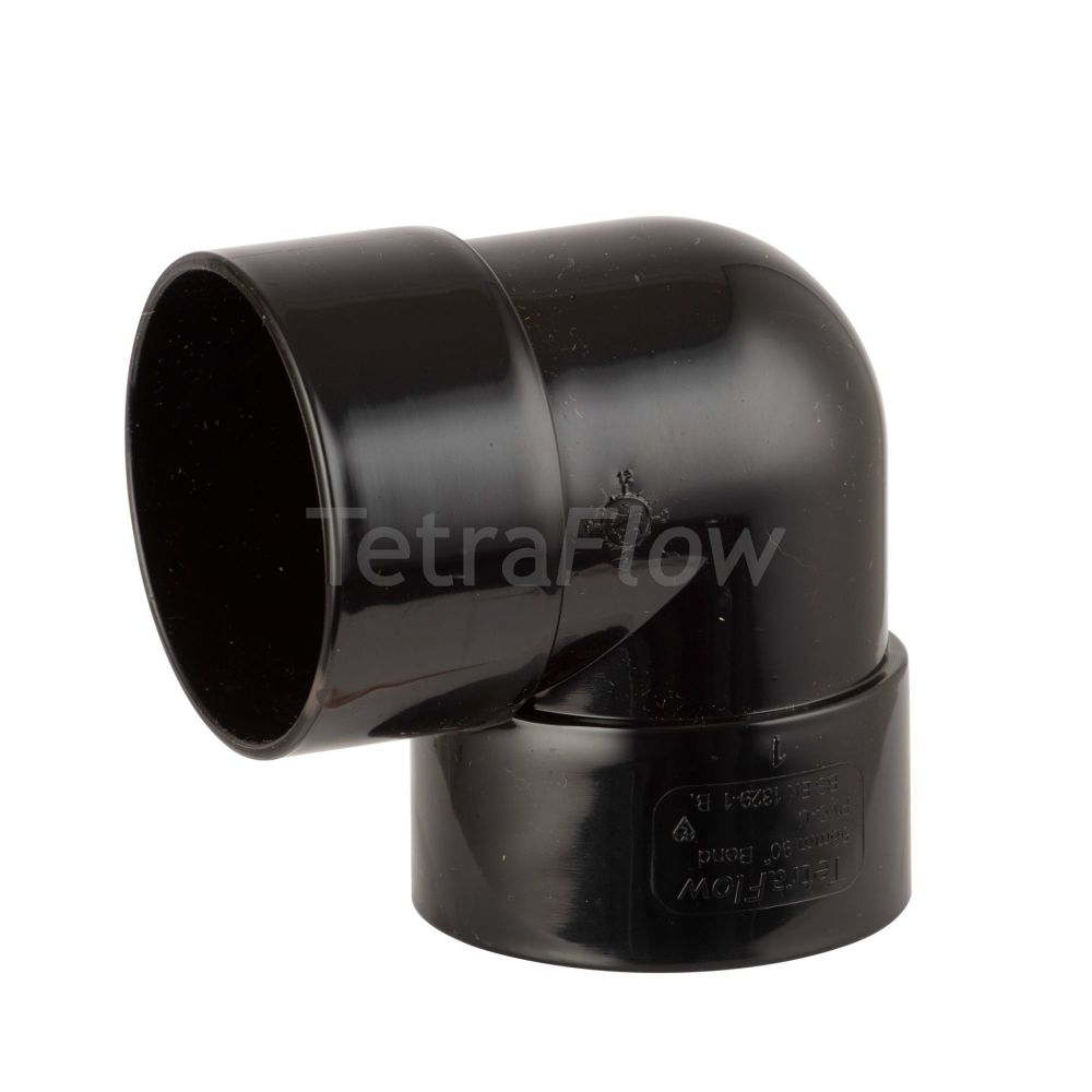Black 40mm Solvent 90 Bend Waste - PDC