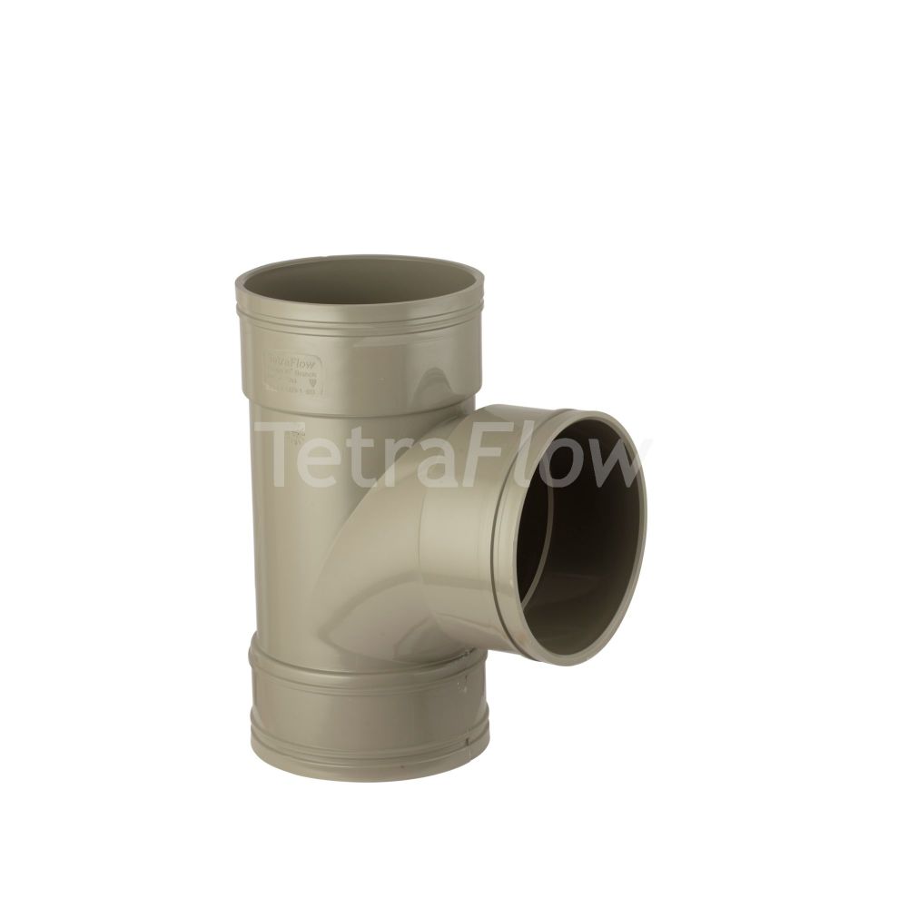 Olive Grey 110mm Solvent 92 Triple Socket Branch - PDC