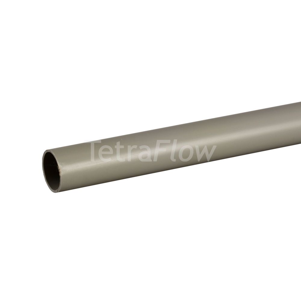 Grey 32mm Waste 3 Metre Plain End Pipe - PDC