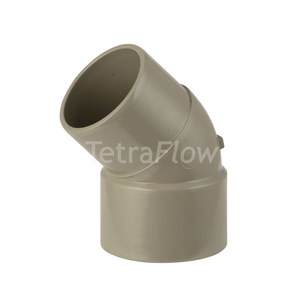 Tetraflow Grey 40mm Spigot Waste 45 Bend