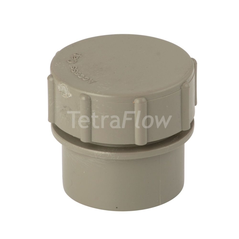 Grey 40mm Waste Access Plug with Screw Cap - PDC