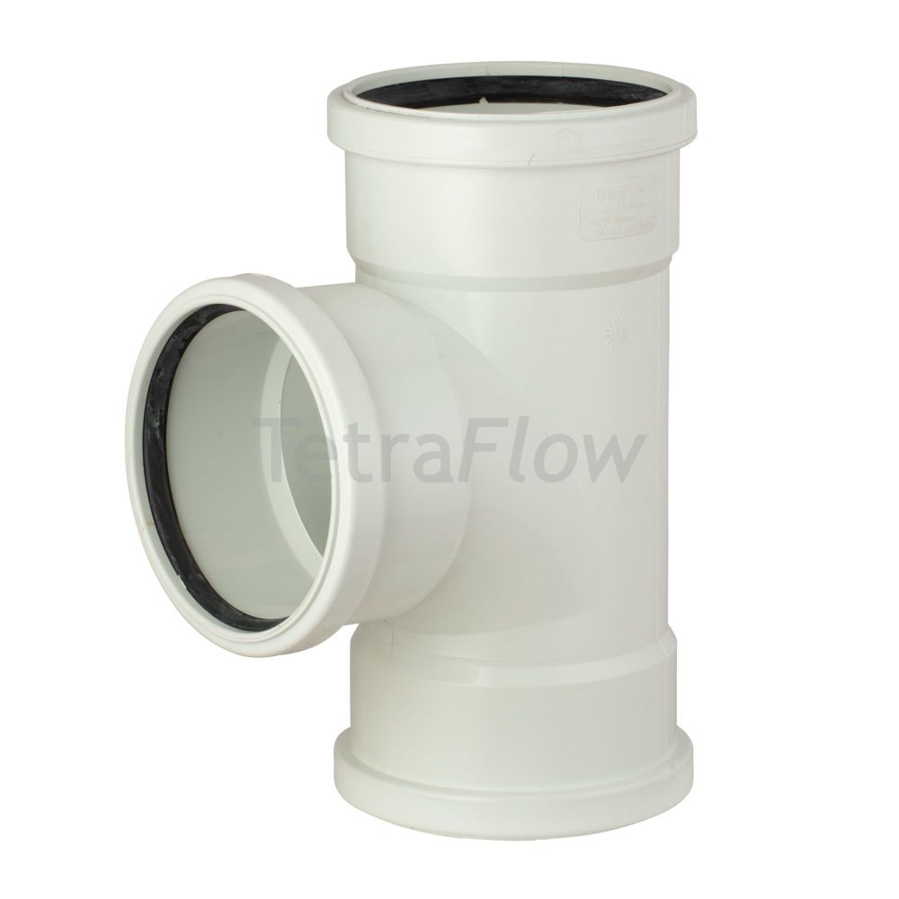 Black 110mm Push Fit 92.5 Branch Triple Socket - PDC