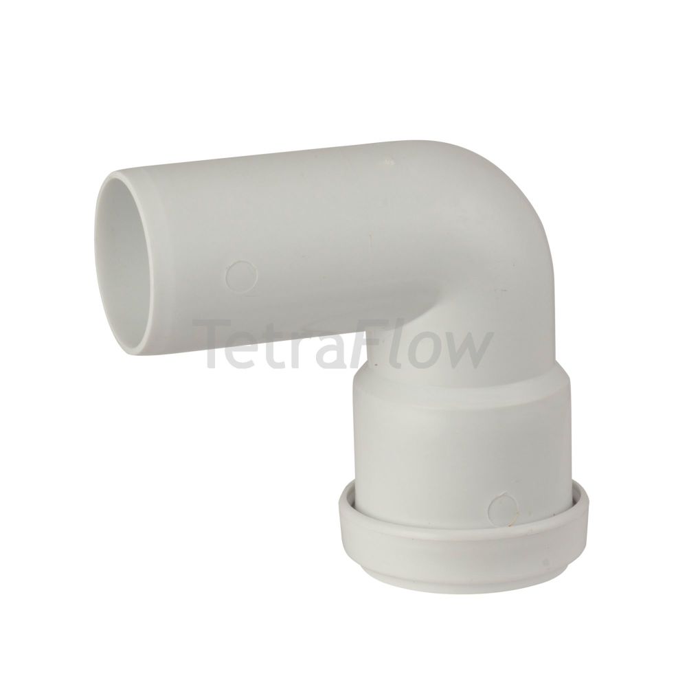 White 32mm Push Fit Waste 92 Spigot Bend - PDC