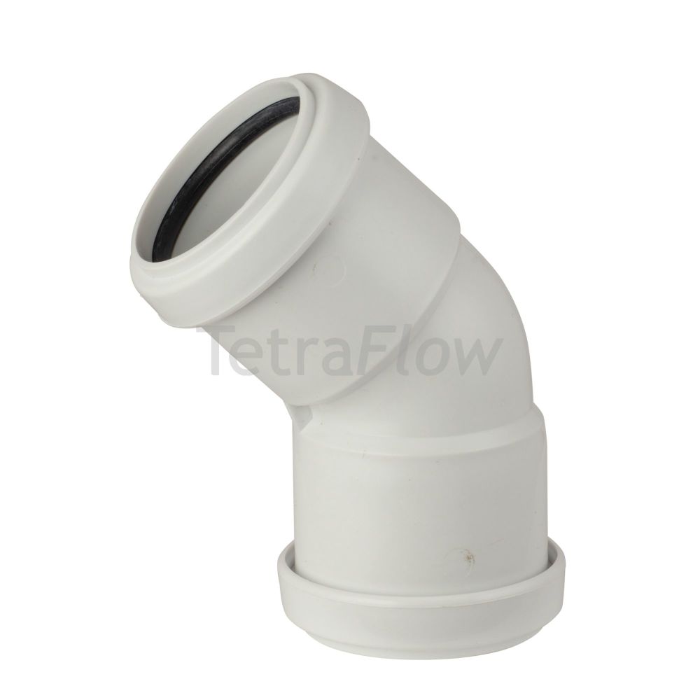 White 40mm Push Fit Waste 135 Bend - PDC