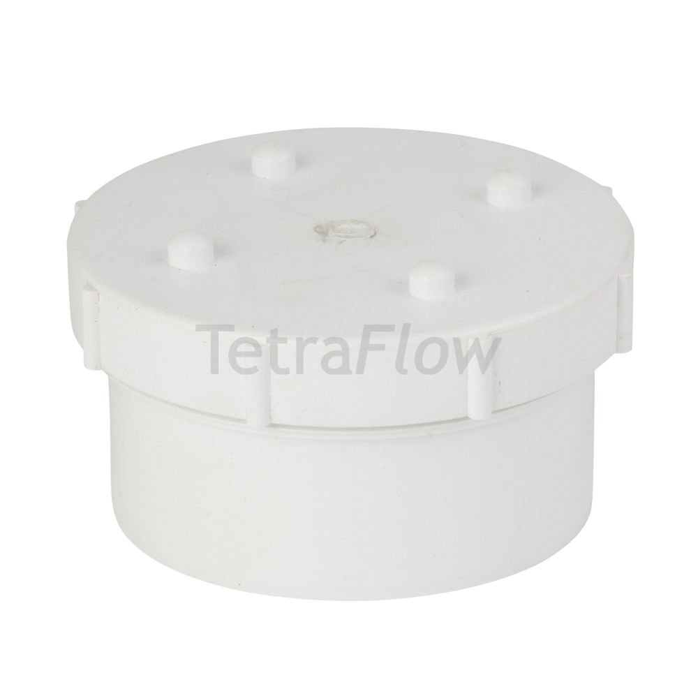 Black 110mm Solvent Access Plug with Screw Cap - PDC