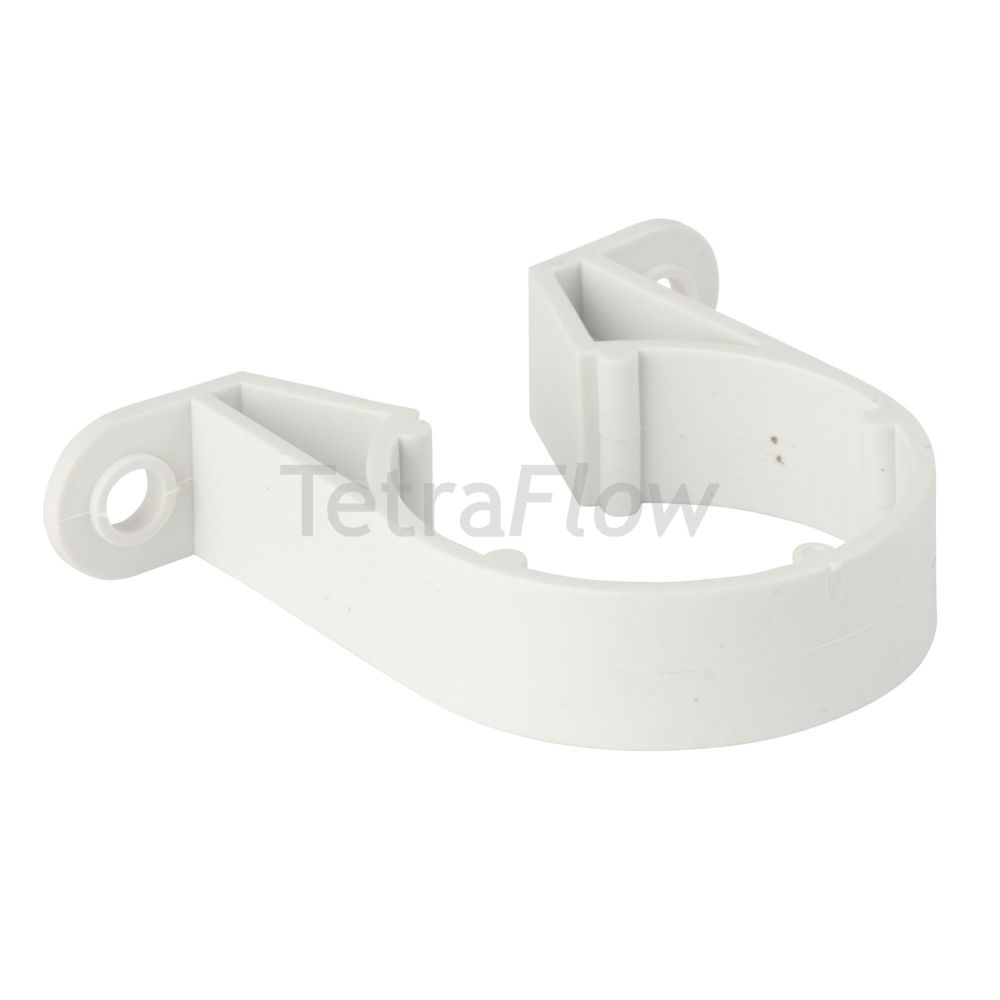 White 32mm Waste Pipe Support Bracket - PDC