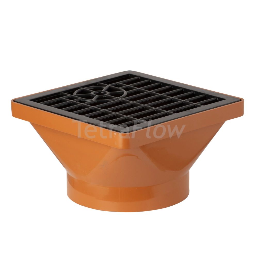 Terracotta Underground 110mm Square Hopper - PDC
