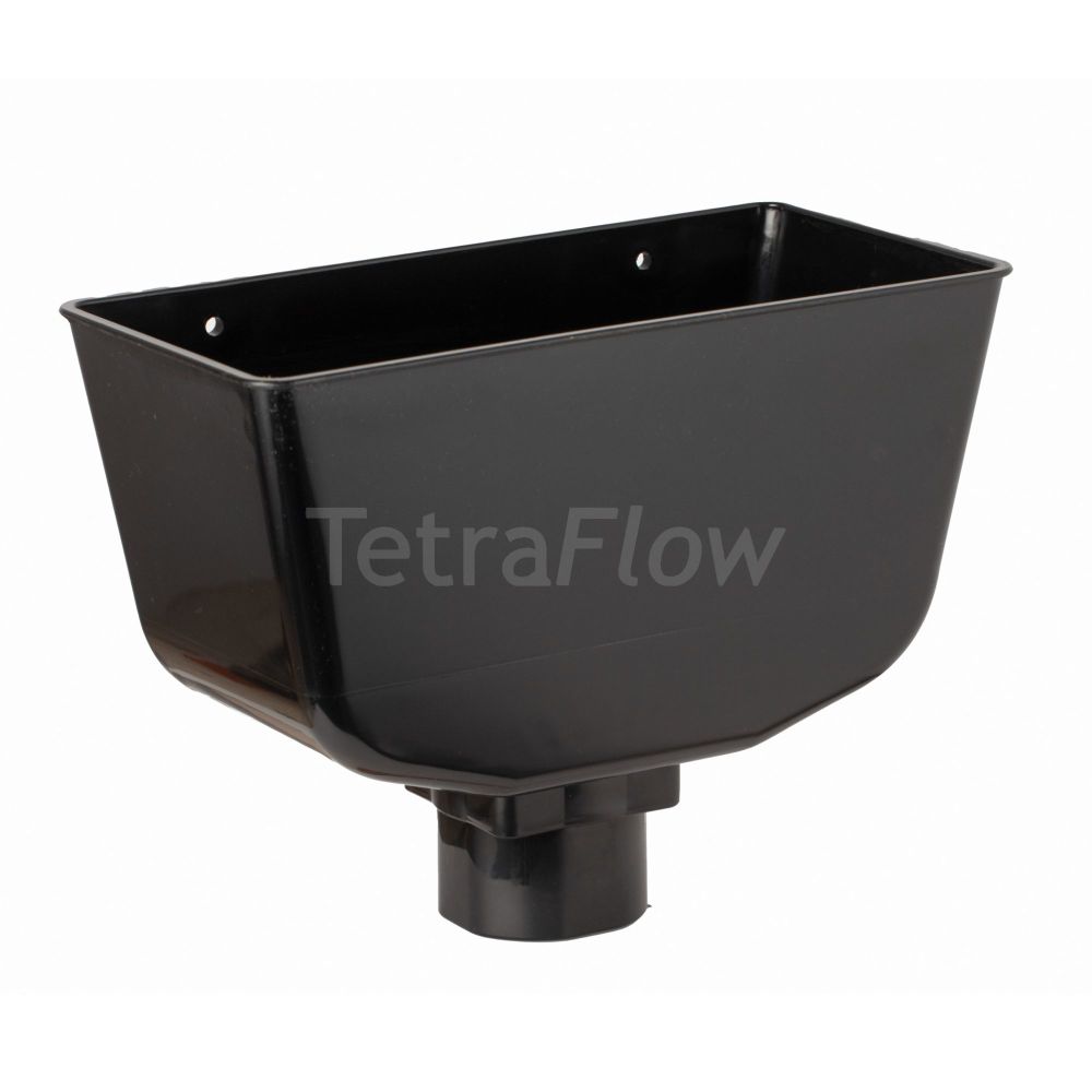 Black Half Round Hopper Square/Round - PDC