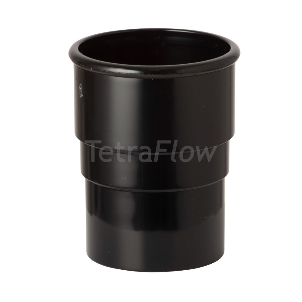 Black Half Round Pipe Socket - PDC