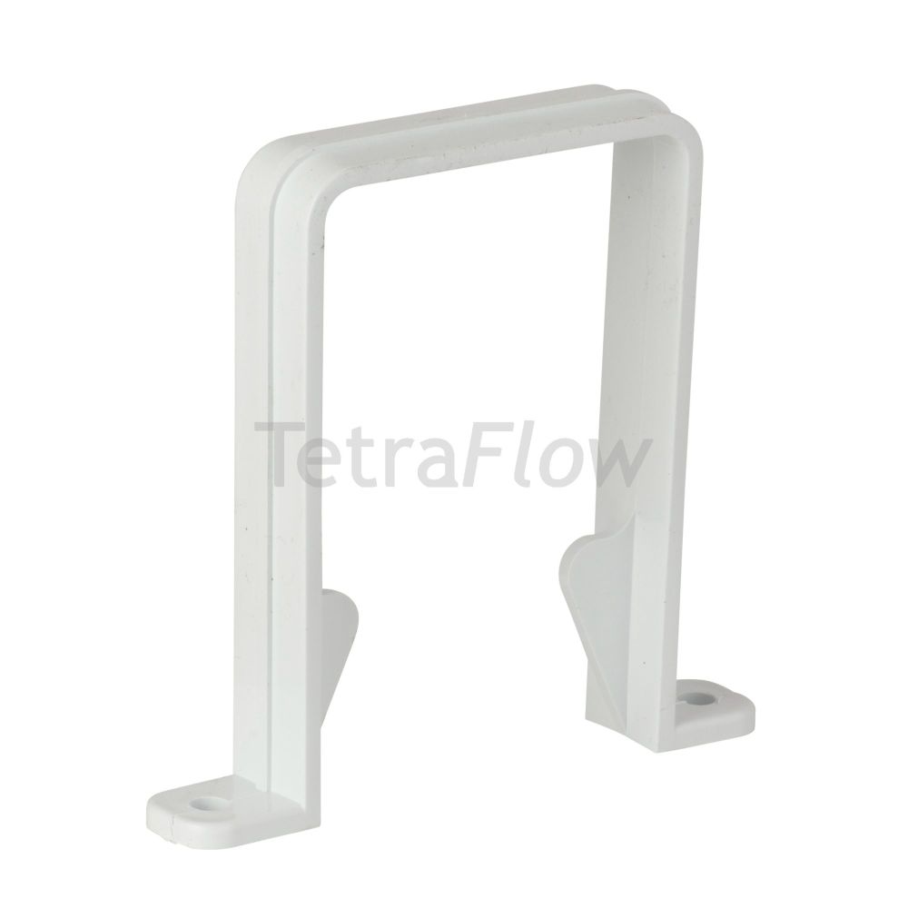 White Square Line Down Pipe Clip - PDC