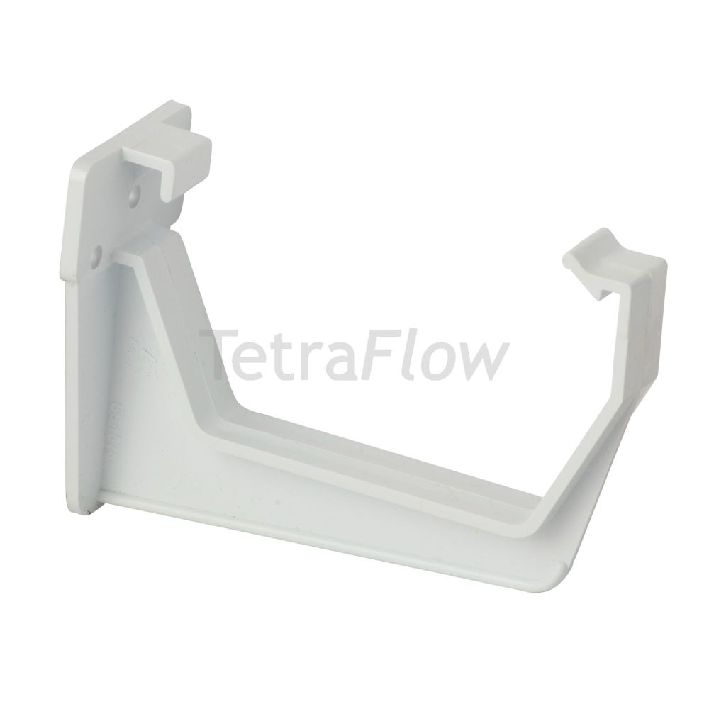 White Square Line Gutter Fascia Bracket - PDC