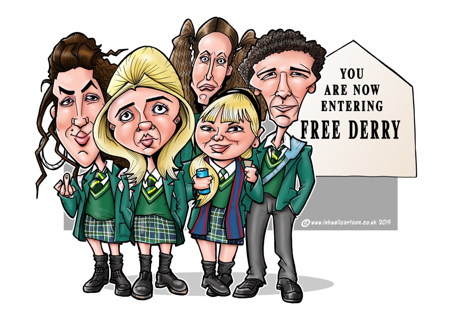 Derry Girls Caricature - Blog