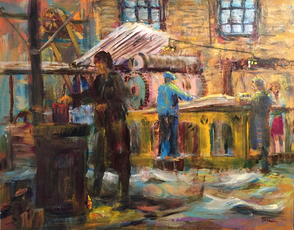 "The Printmaker - Self Portrait" by Leon Goodman