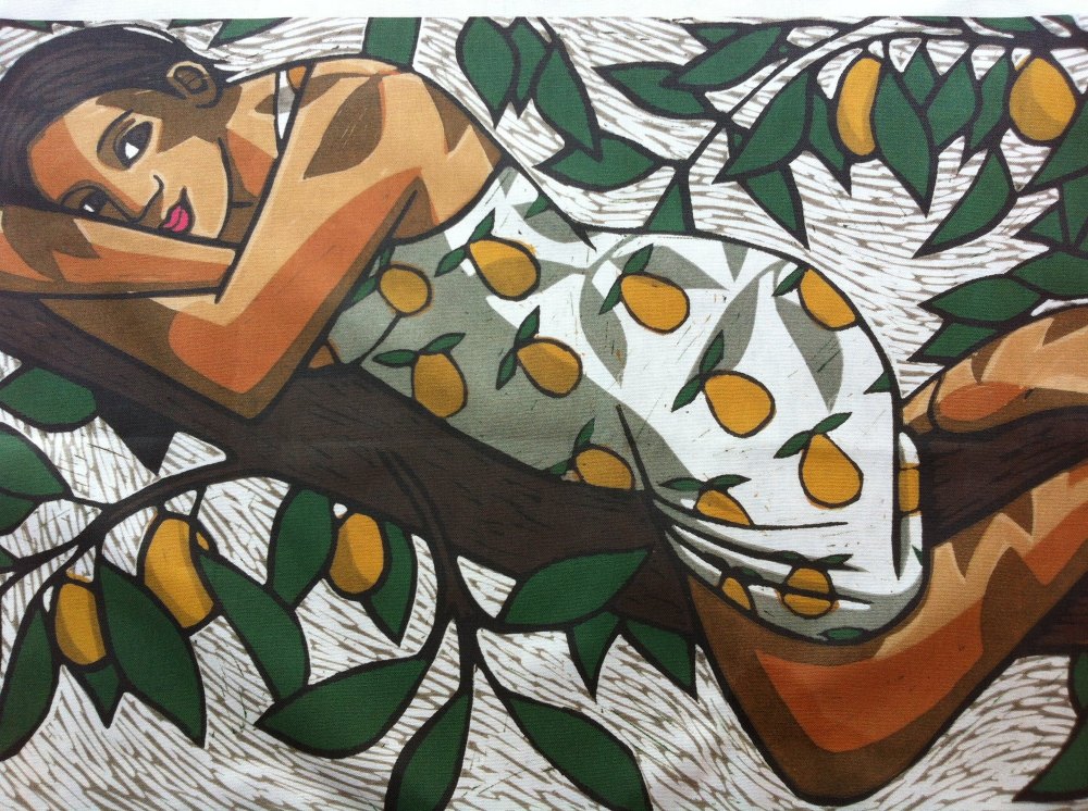 Goddess of the Pear Tree Tea Towel.