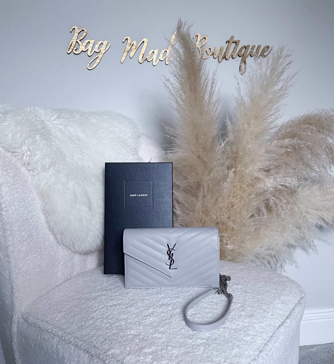 Saint Laurent YSL granite Envelope Woc