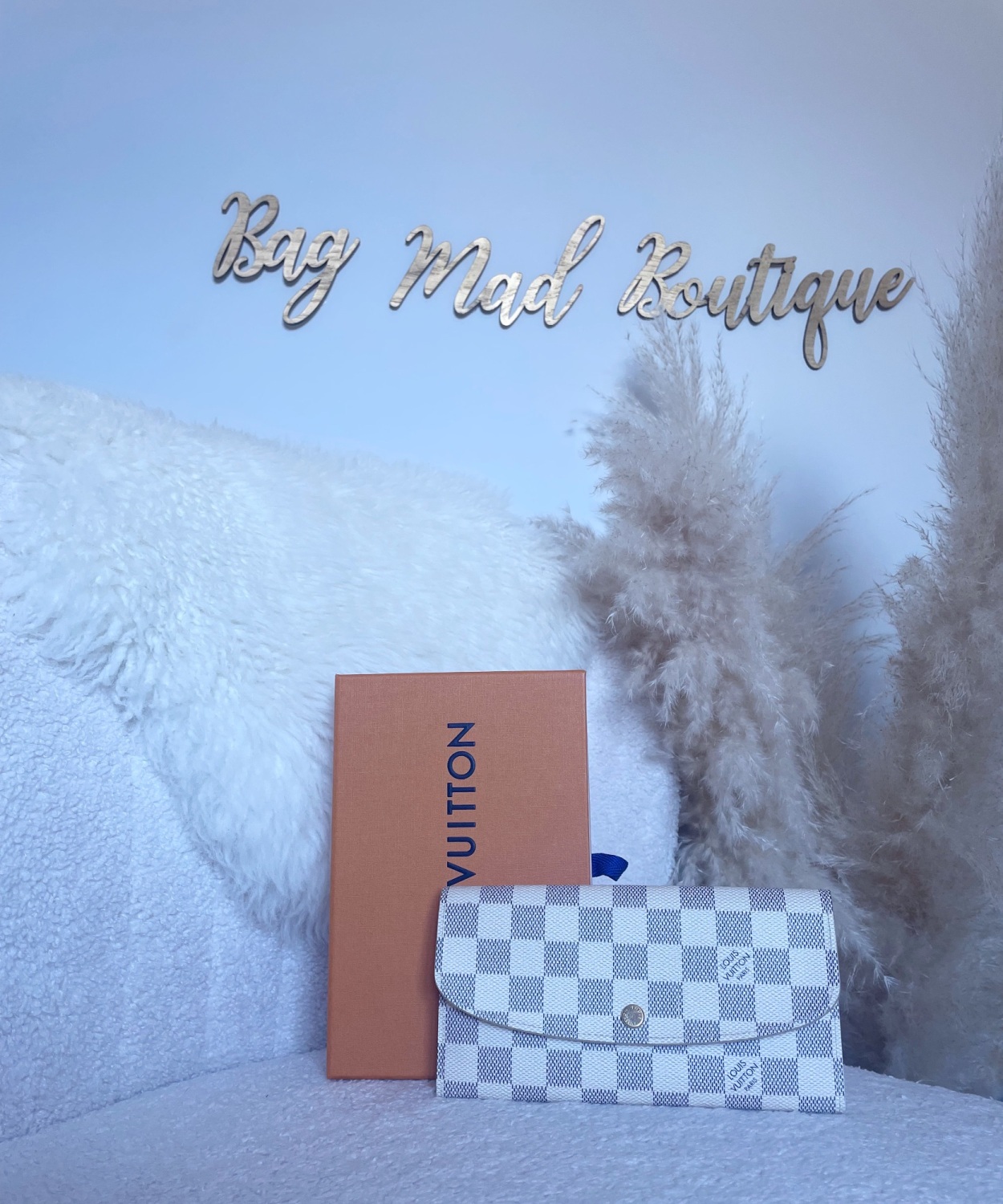 Louis Vuitton Damier Azur Rose Ballerine Emilie Wallet