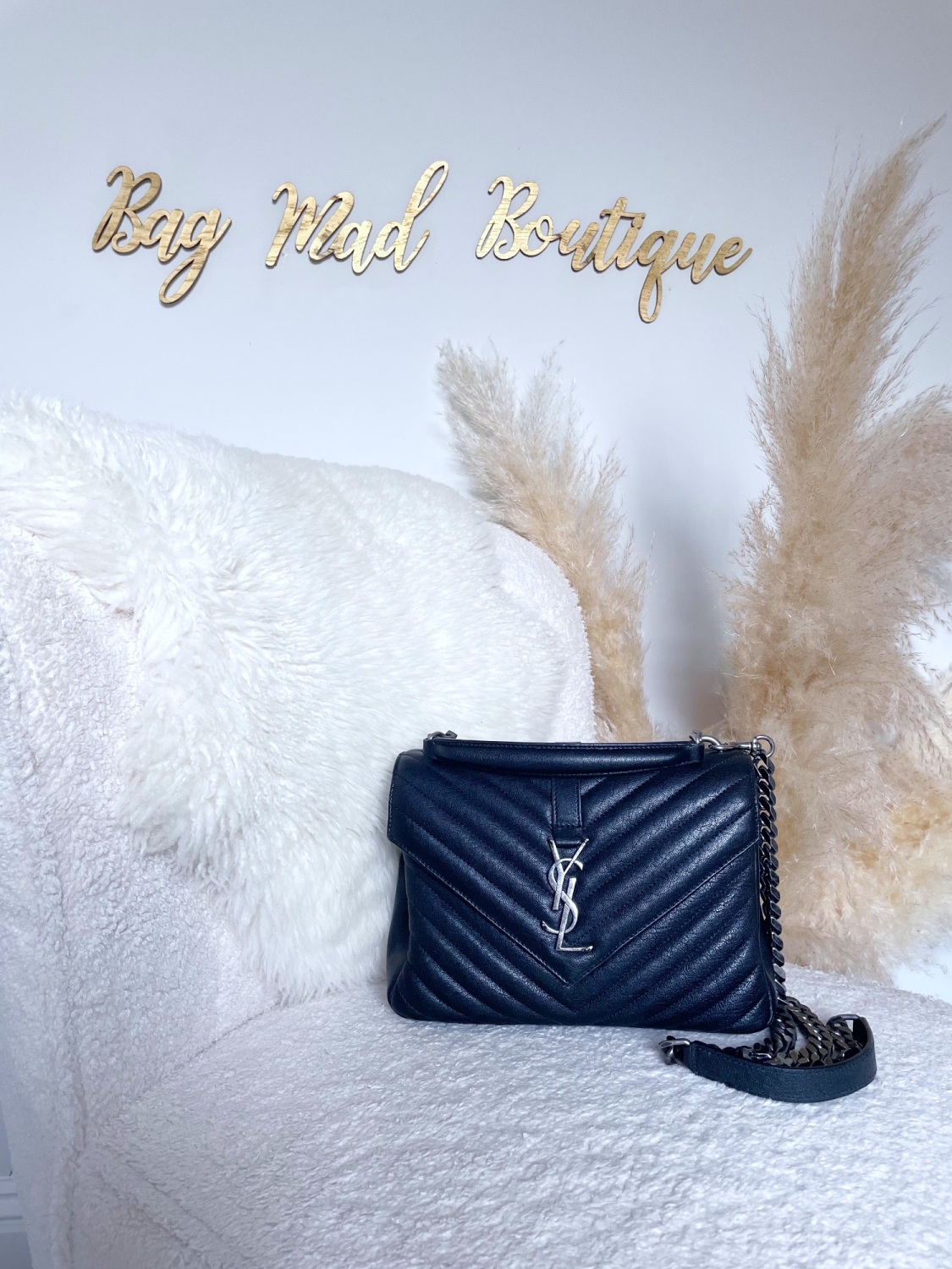 Saint Laurent YSL Ruthenium Black Medium College