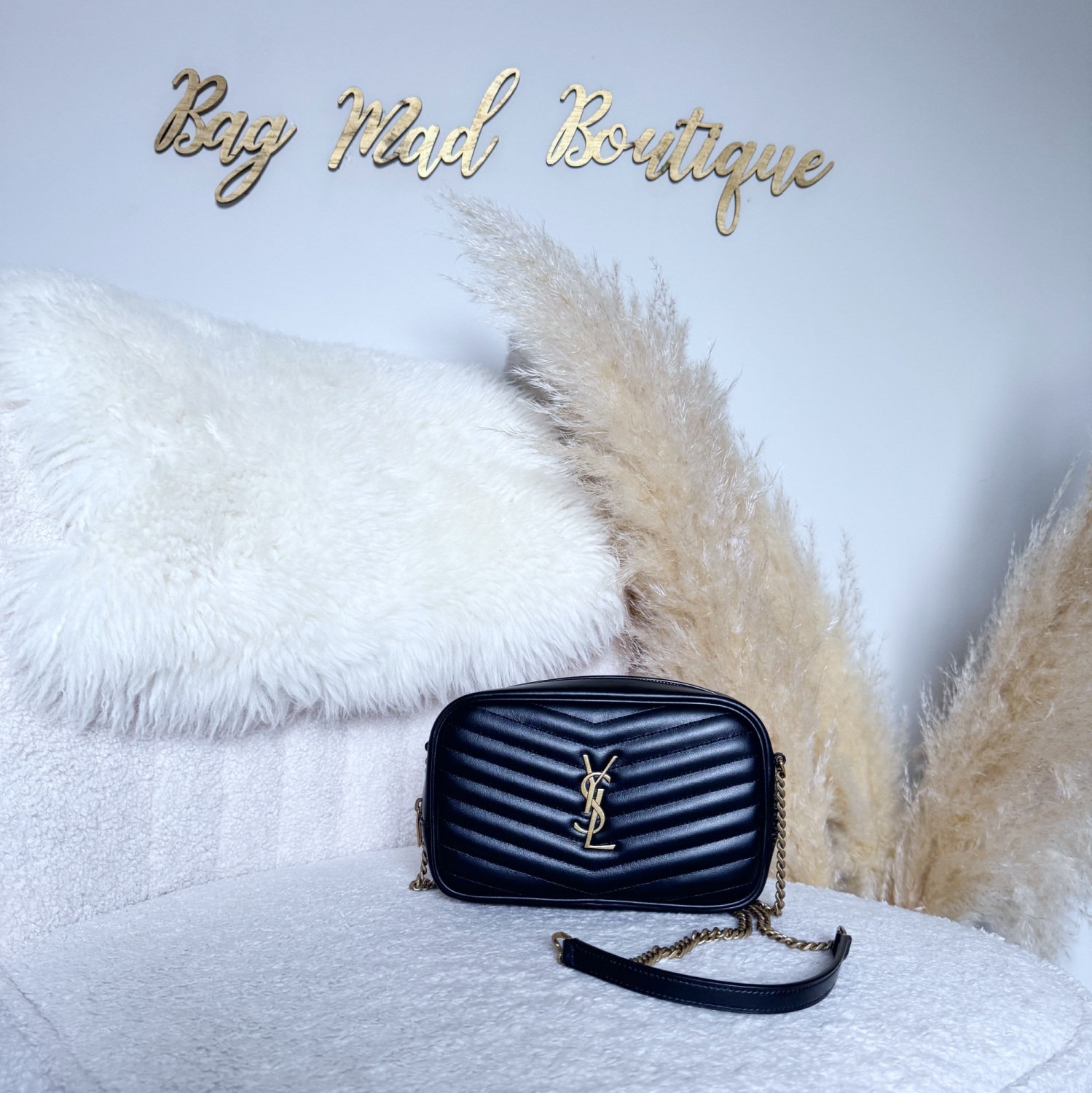 Saint Laurent YSL Black Mini Lou