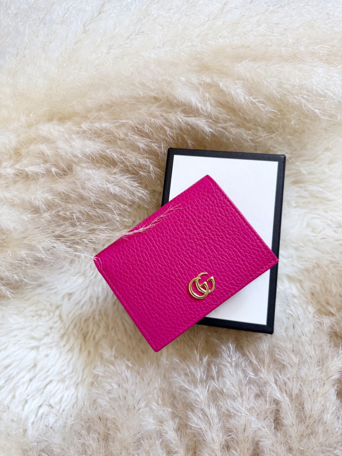 Gucci GHW Pink Marmont Compact Wallet