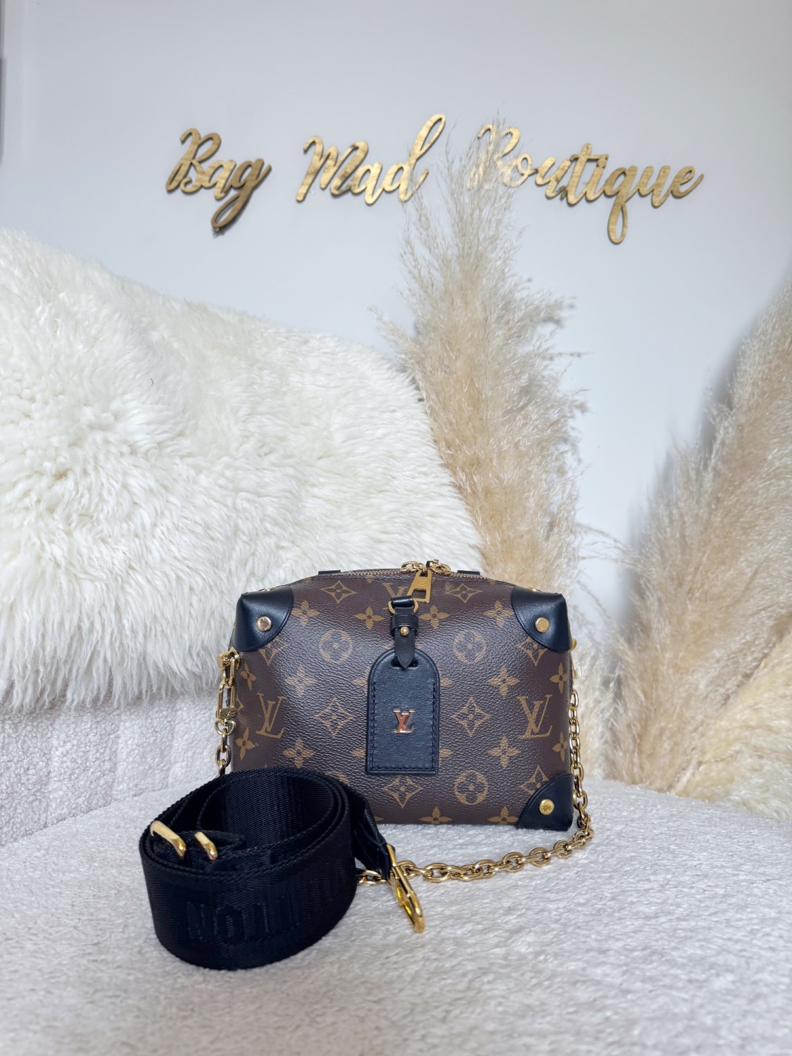 Louis Vuitton Monogram Noir Souple Petite Malle