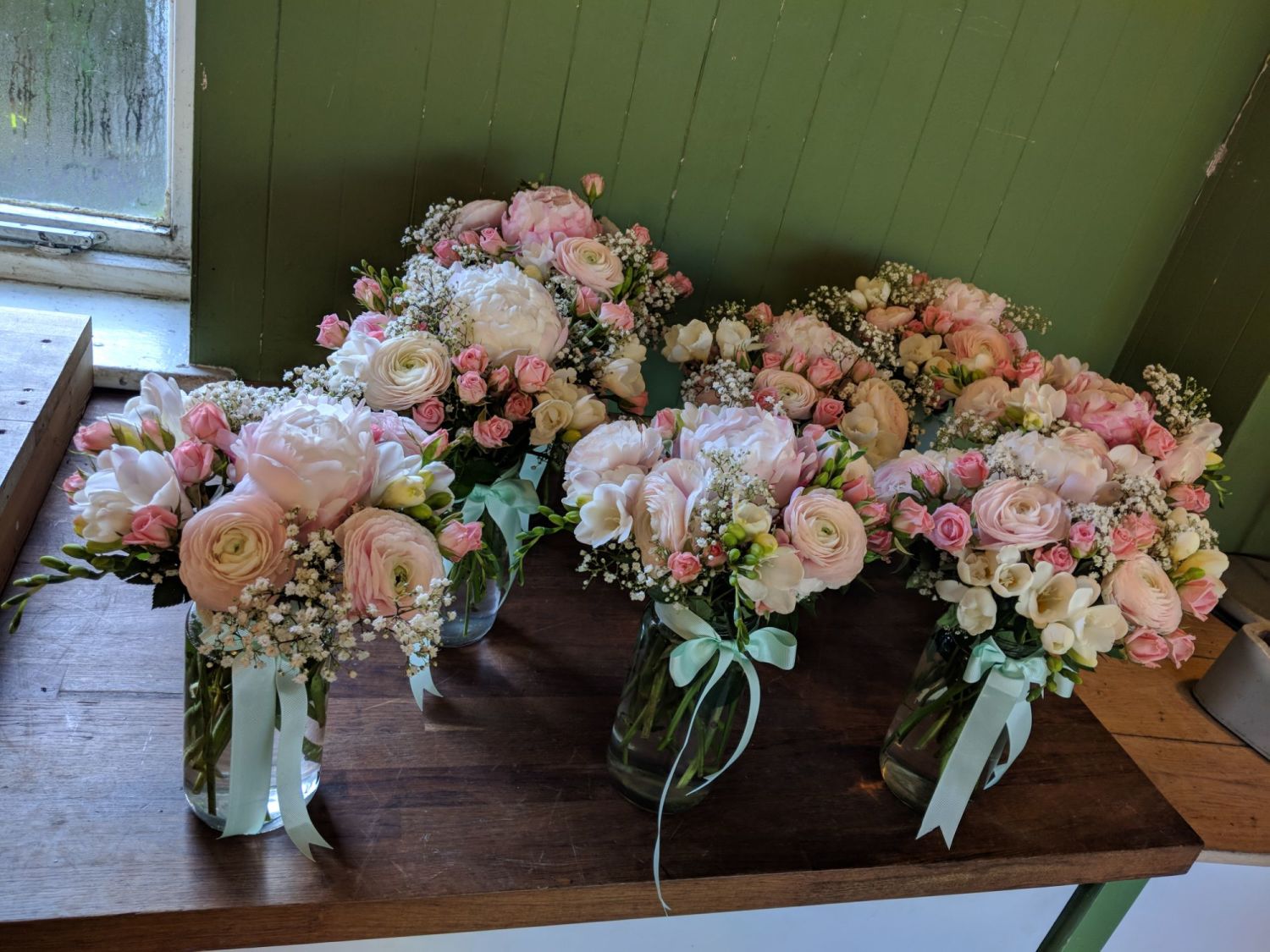 Low Table Arrangements Wedding flowers Sussex