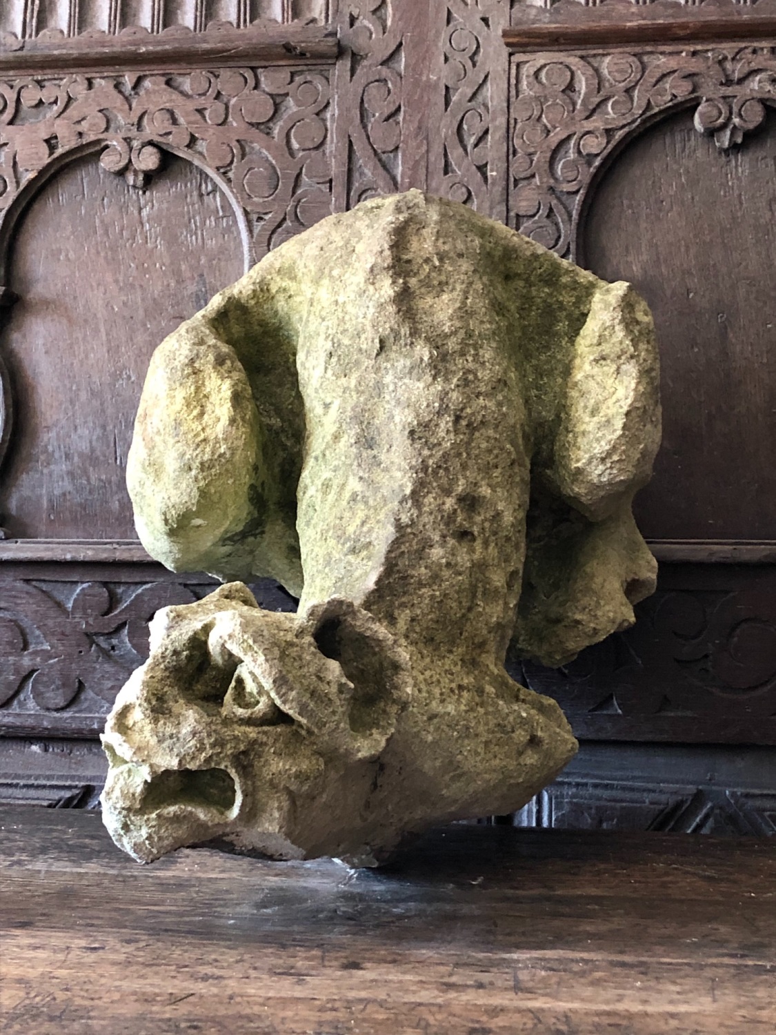 English Medieval stone dog