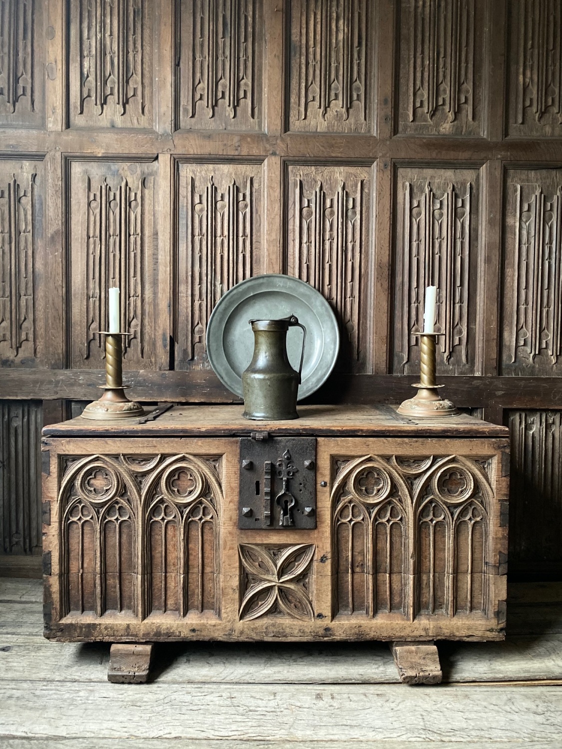 A Rare 15th century Gothic Oak Chest
