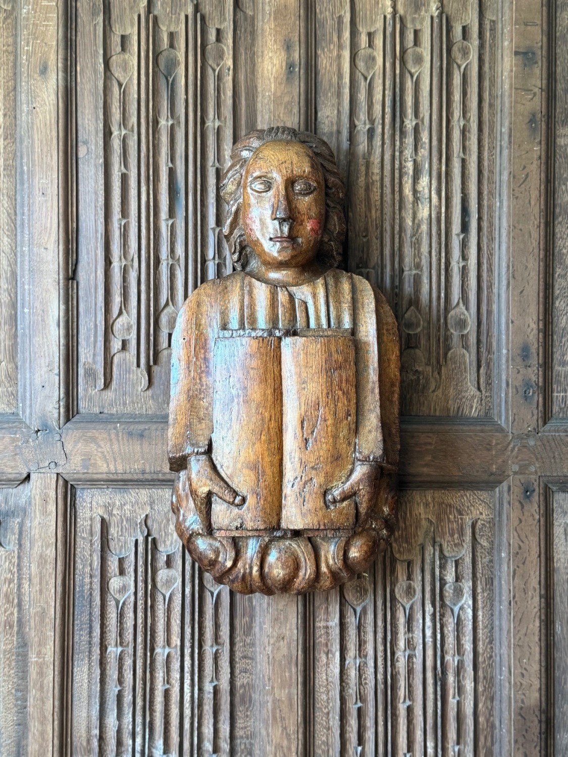 medieval english oak roof angel
