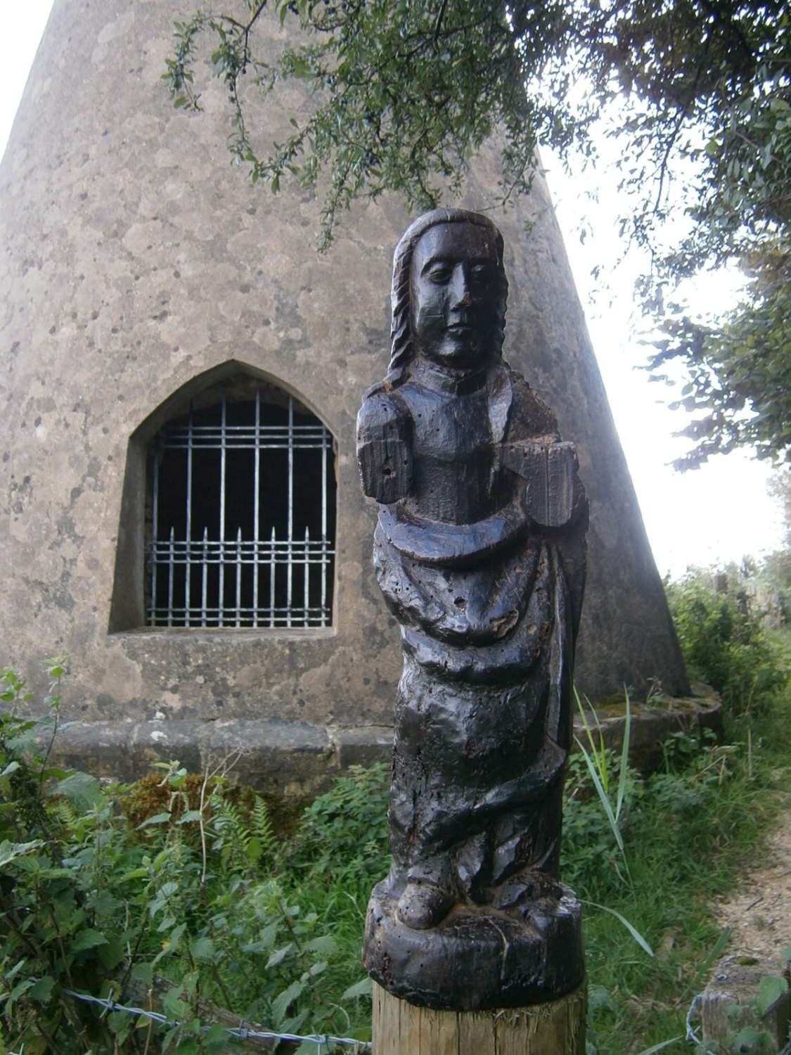 13th century medieval carved figure sculpture of the madonna