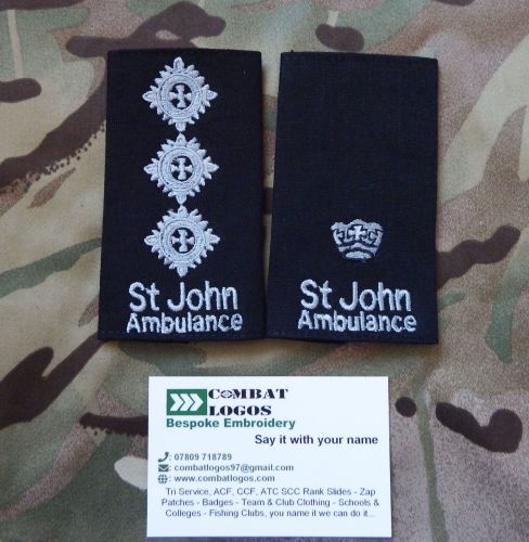St John Ambulance Rank sliders