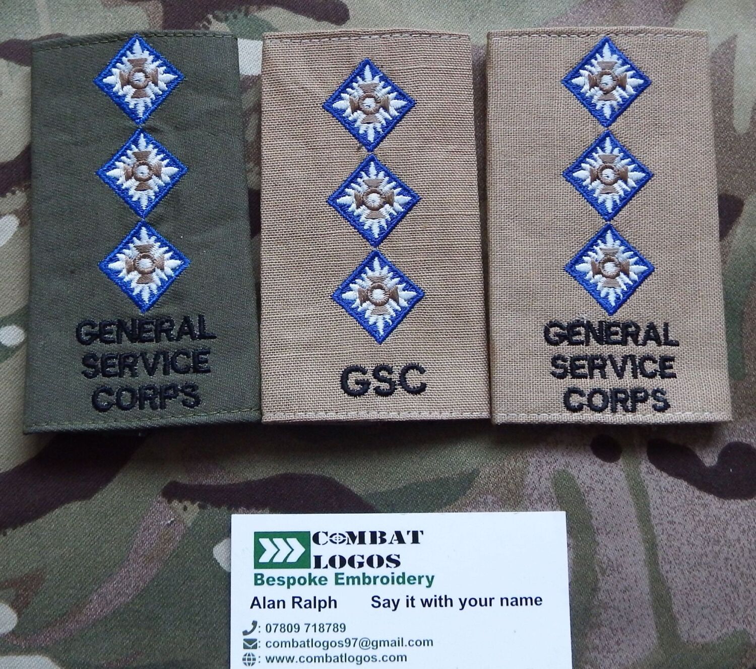 General Service Corps Rank Slides - Shop