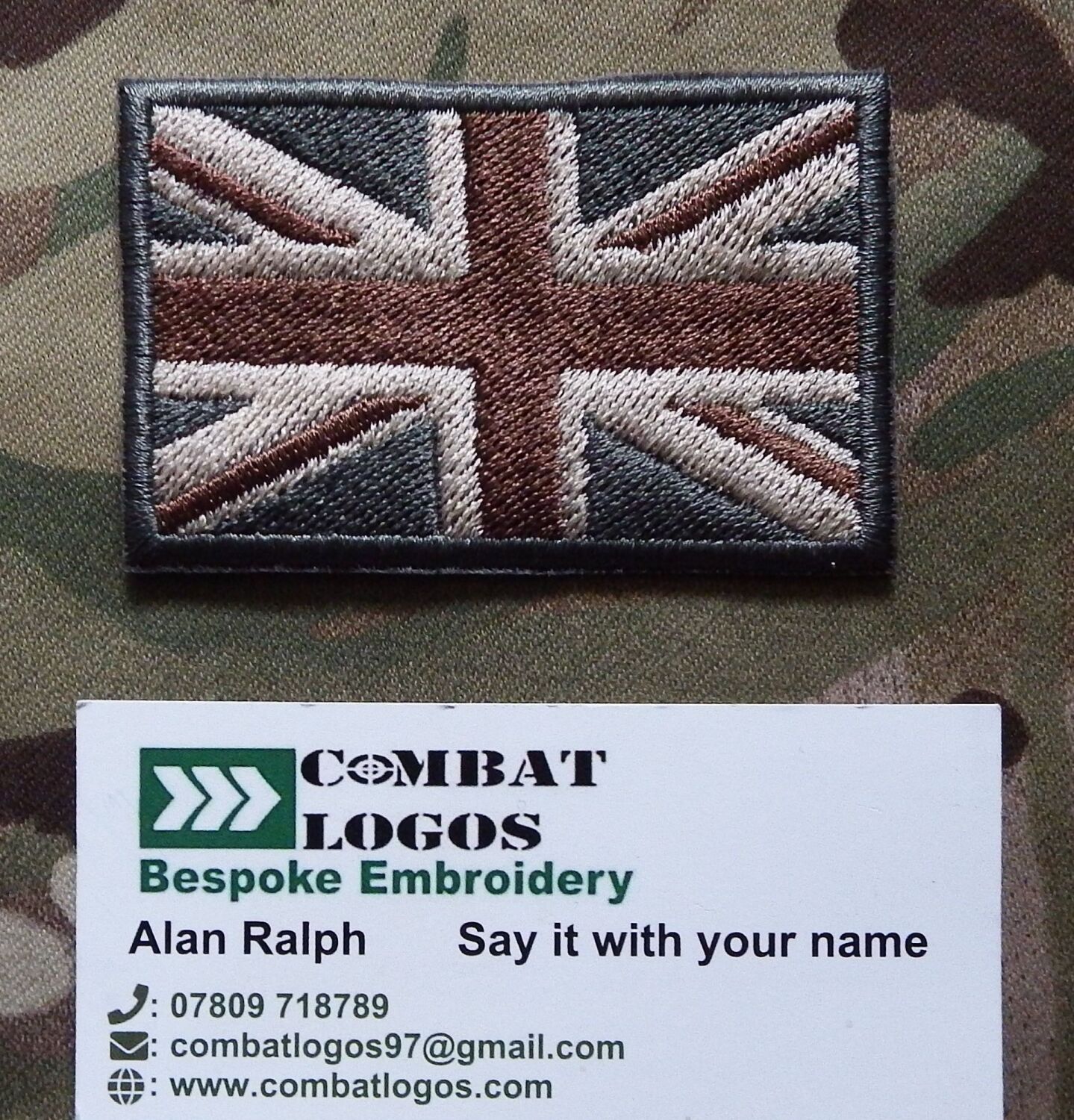subdued union jack flag patches