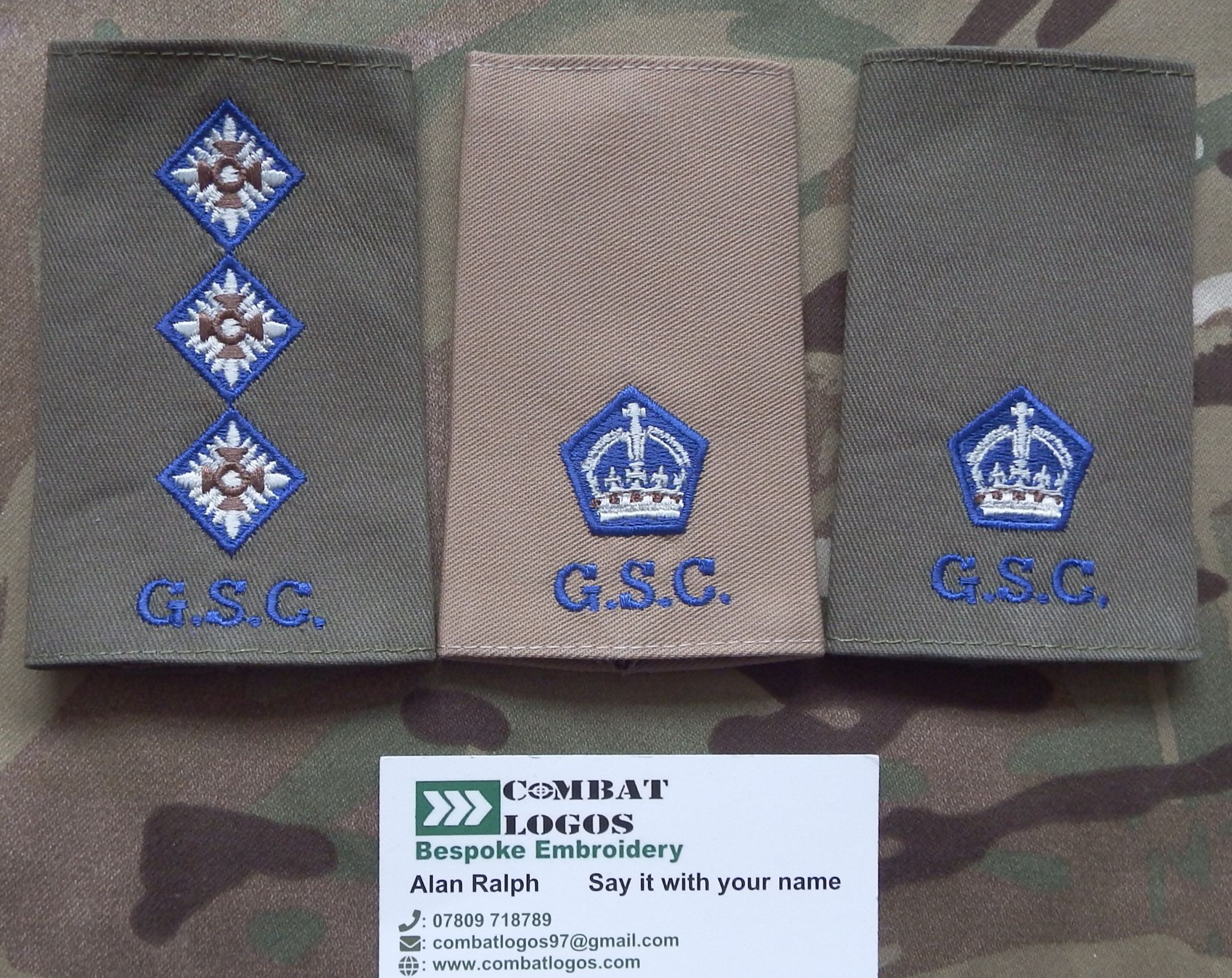 General Service Corps Rank Slides - Shop