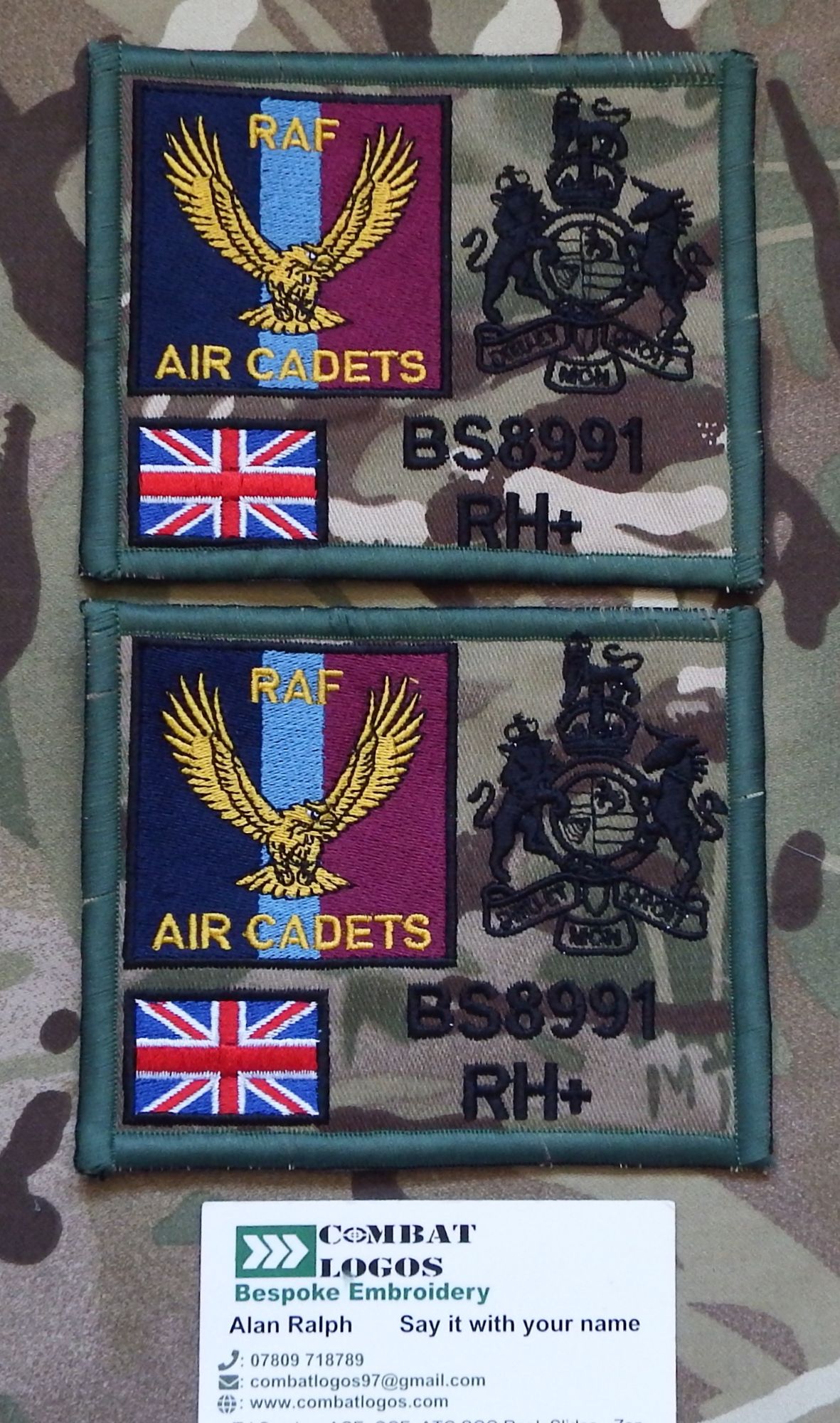 TRF note book name patches,union jack flags